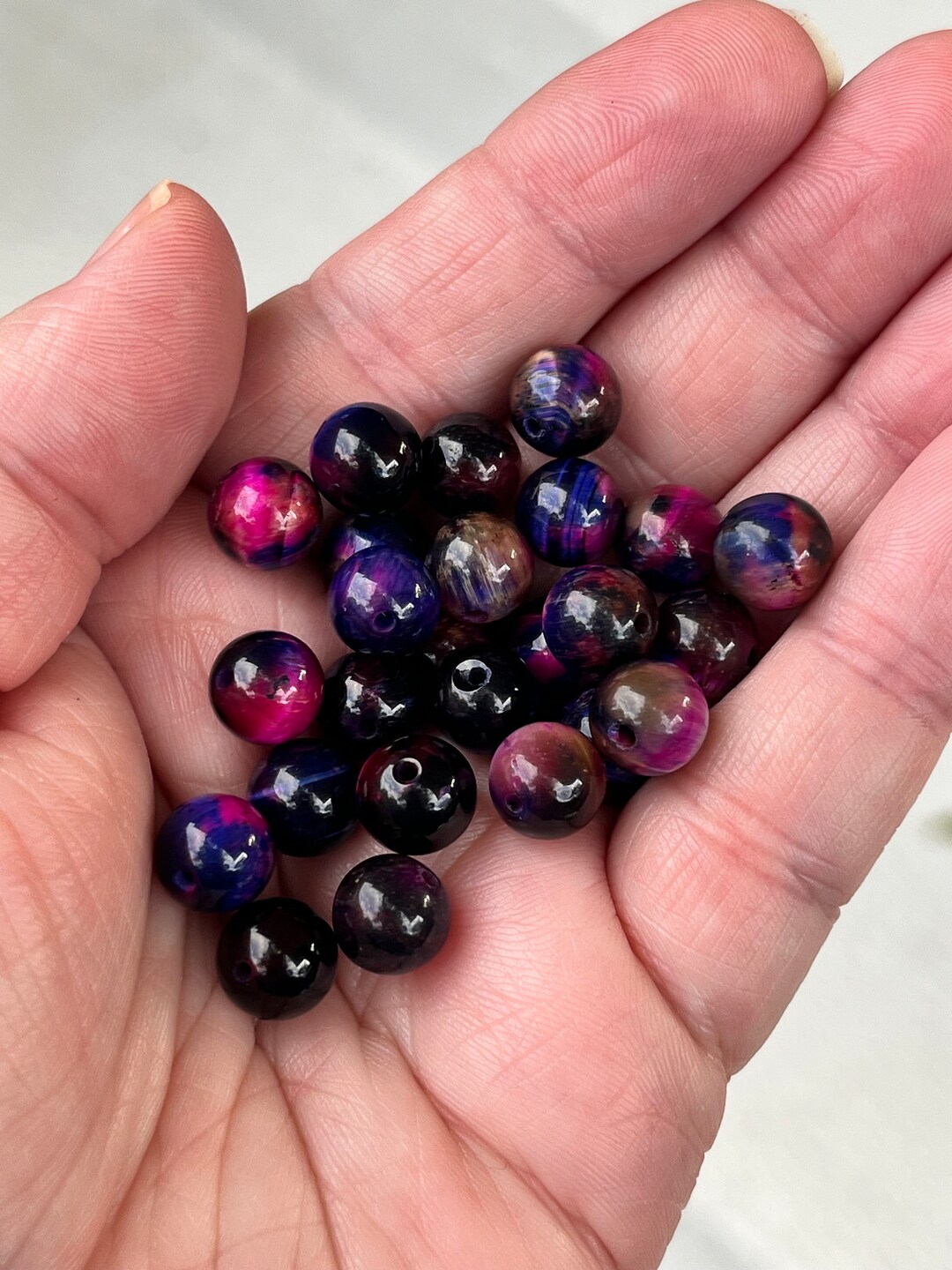 Rose Red Chalcedony Dyed Crystal Beads 8mm 25 Beads in a - Etsy