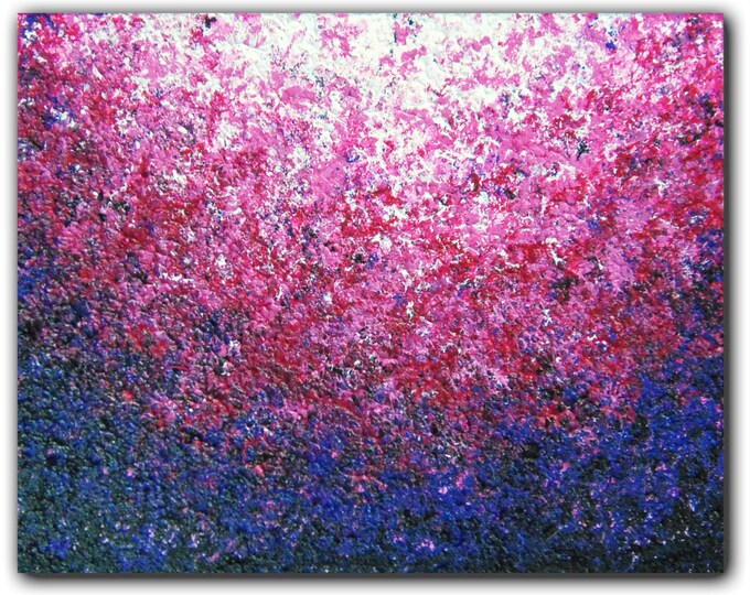 Purple Abstract Art, Modern Impressionism Art, Wall Art Oil Painting ...