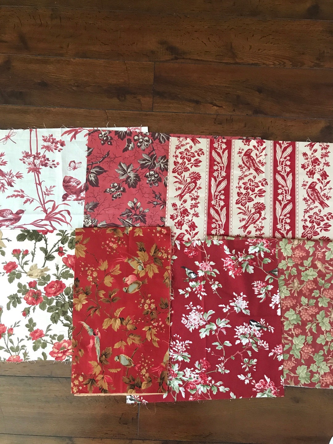 Bird Fabric Remnants French General and Others - Etsy