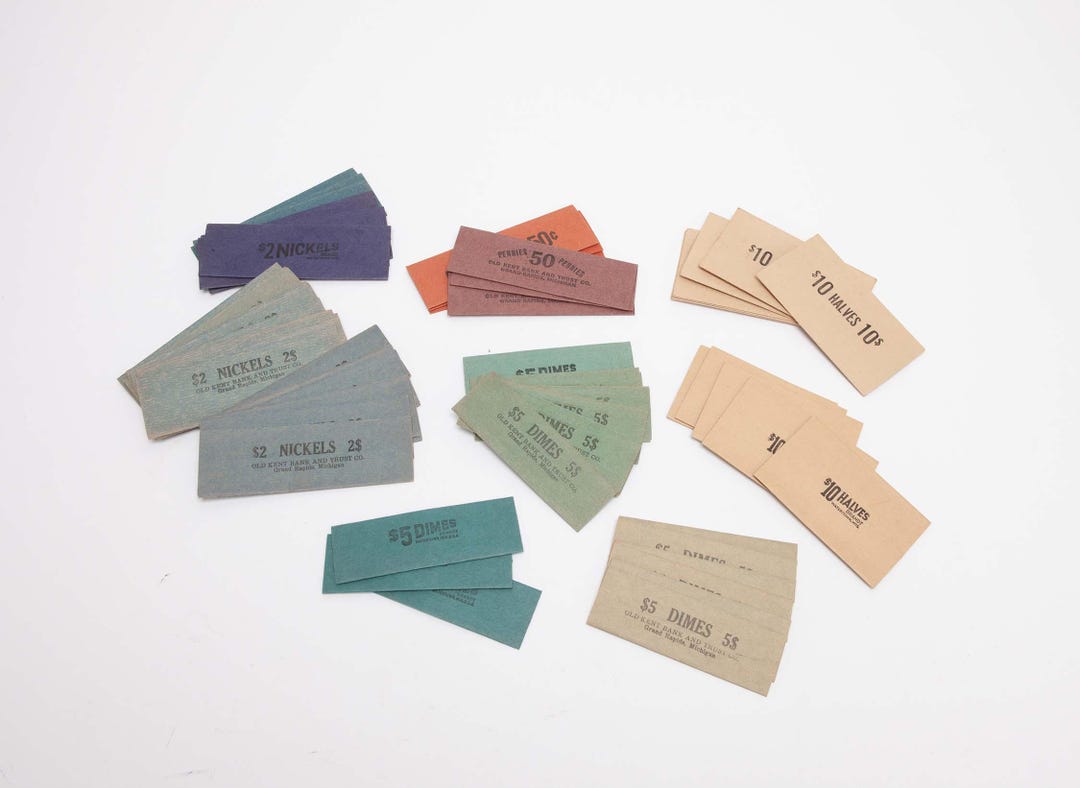 Paper Coin Wrappers - OLD KENT Bank and Trust - Grand Rapids Michigan ...