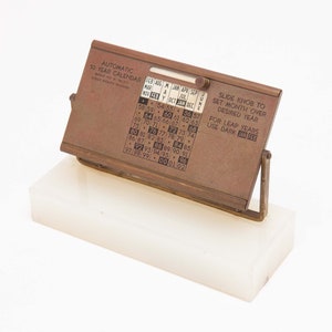 Vintage 1950's Automatic 50 Year Calendar - Brass on Marble Base ...