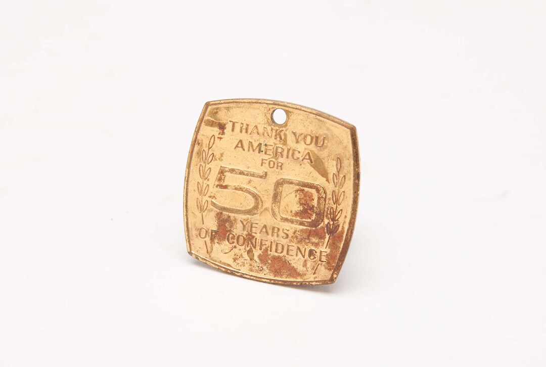 CHEVROLET 50 YEARS Vintage Tag for Key Chain Symbol of Confidence - Etsy