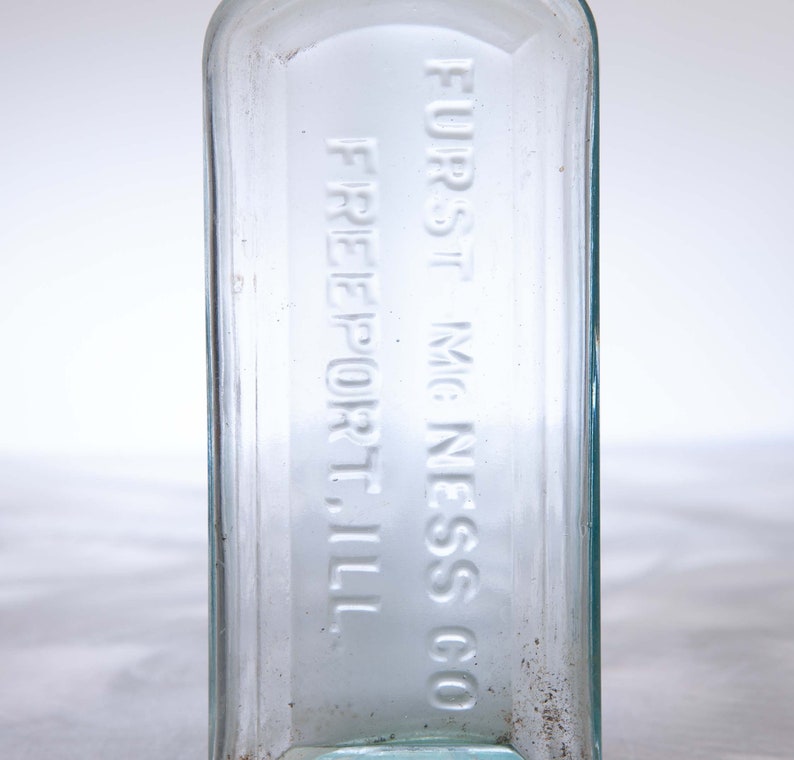 Vintage FURST Mcness CO. Glass Medicine Bottle Freeport Ill. - Etsy