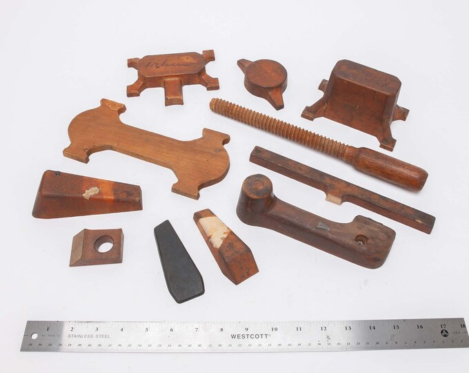 11 Vintage Industrial Foundry Molds - Solid Wood - Interesting Shapes ...