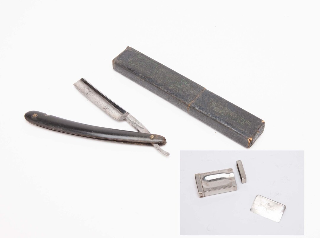 TORREY Straight Razor in Crown Razor Case ROLLS RAZOR Blade and Case ...