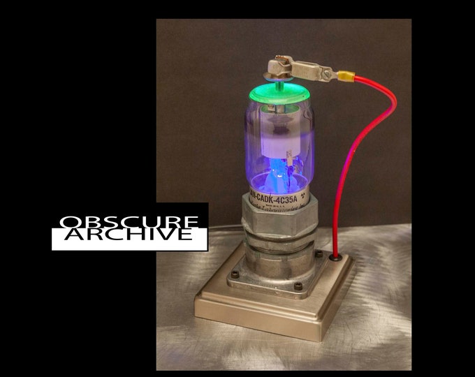 URANIUM GLASS Vacuum Tube Lamp - Industrial Lava Lamp - One of a Kind ...