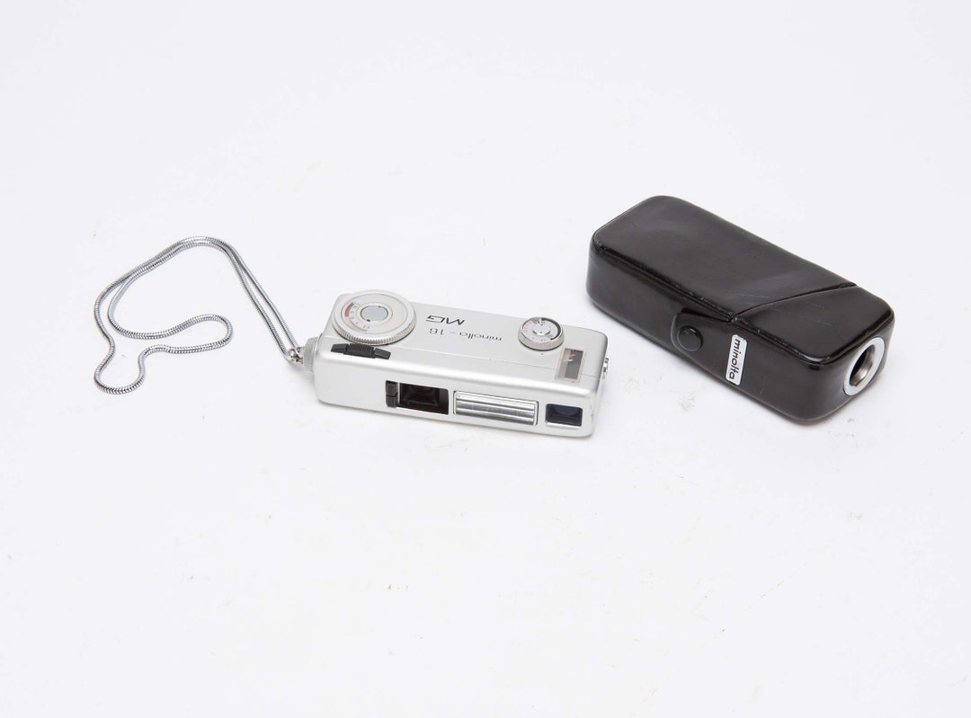 MINOLTA 16 MG SPY Camera With Leather Case Rare 1960's Subminiature ...