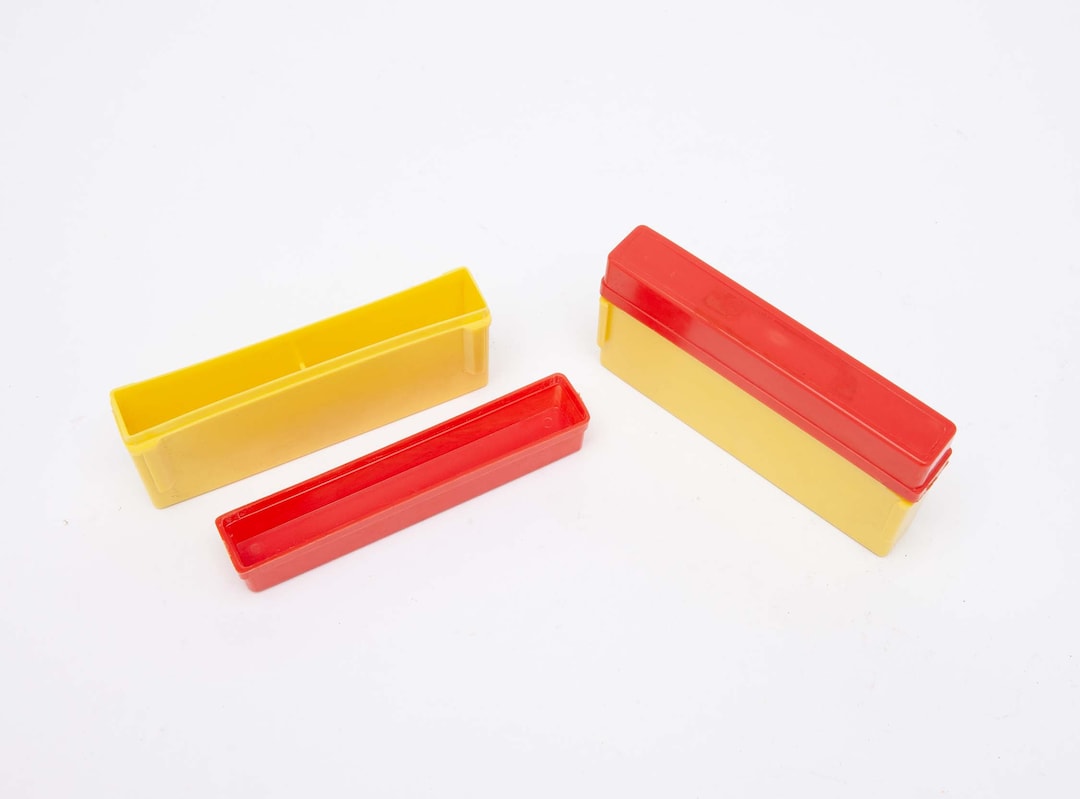 Vintage Kodachrome Plastic Slide Boxes - Yellow With Red Tops - Holds ...