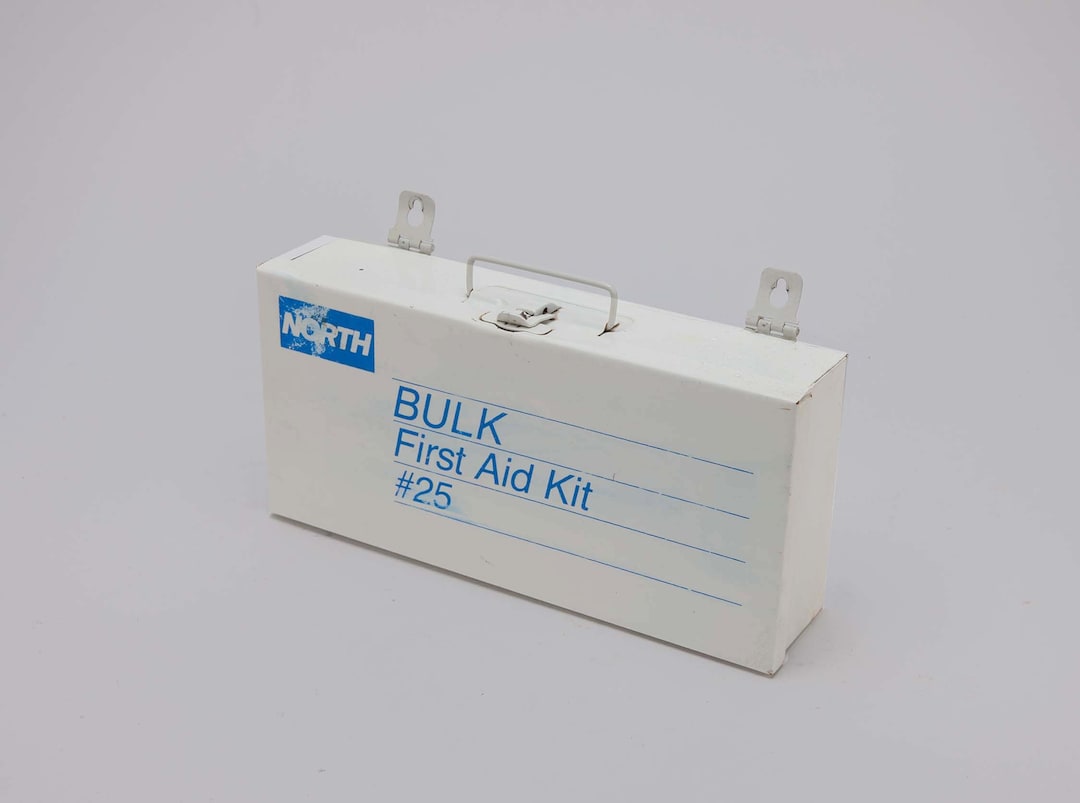 Vintage NORTH Industrial First Aid Box - All Metal - Great Size Box for ...