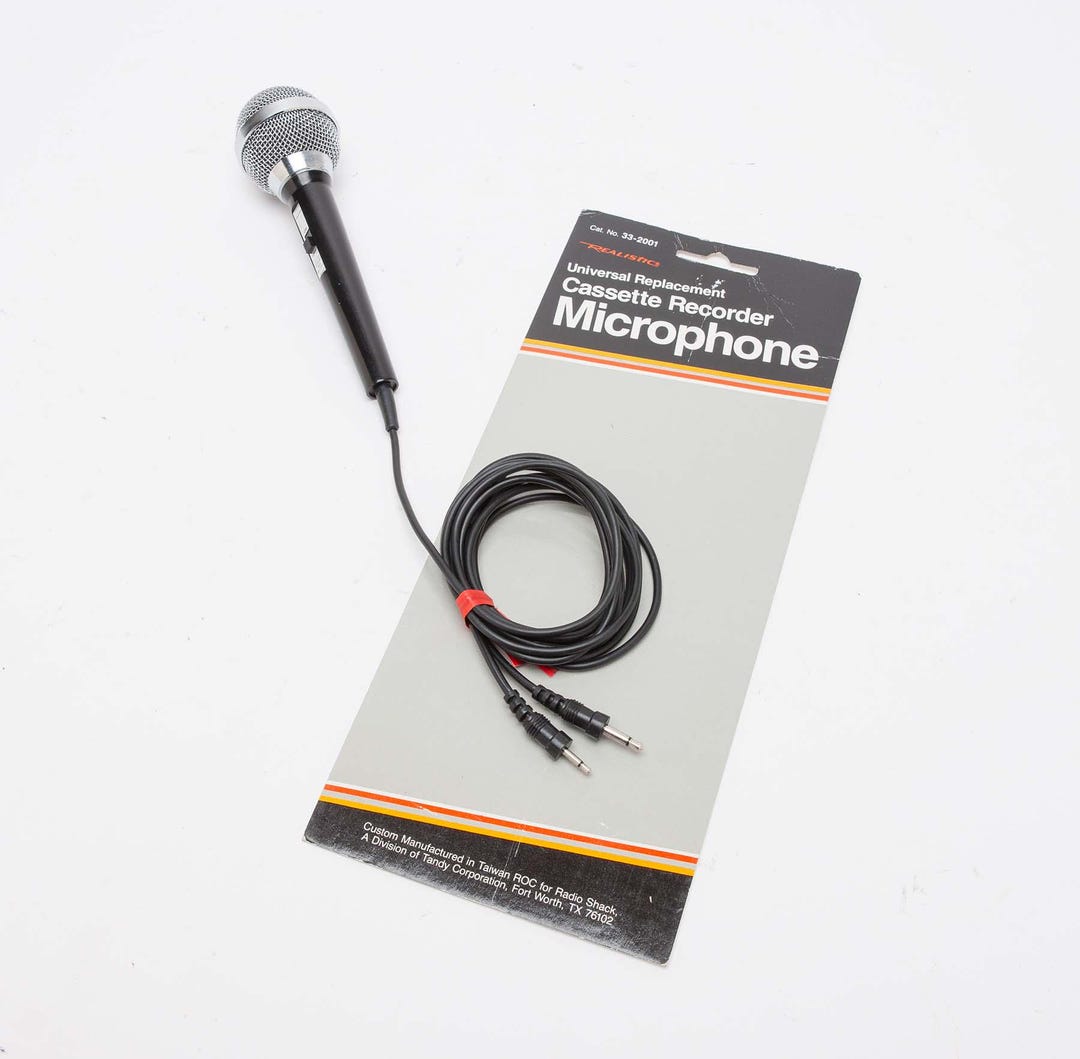 REALISTIC MICROPHONE 33-2001 Dynamic Omnidirectional Cassette Recorder ...