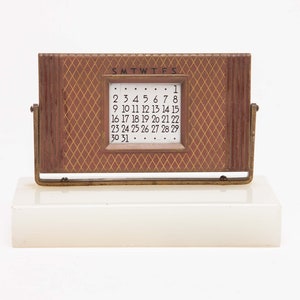 Vintage 1950's Automatic 50 Year Calendar - Brass on Marble Base ...