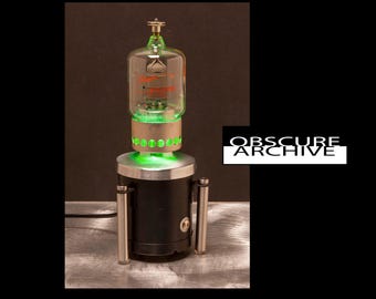 URANIUM GLASS Vacuum Tube Lamp - Industrial Lava Lamp - One of a Kind ...