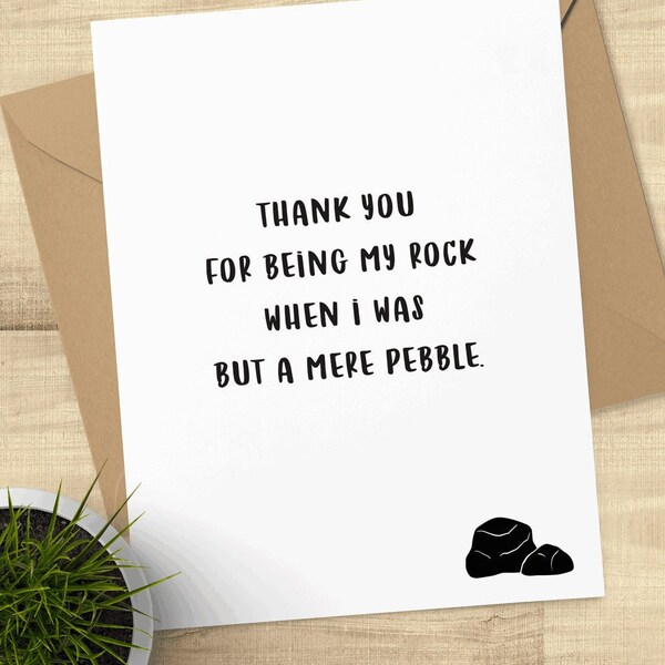 Thank You for Being My Rock - Etsy