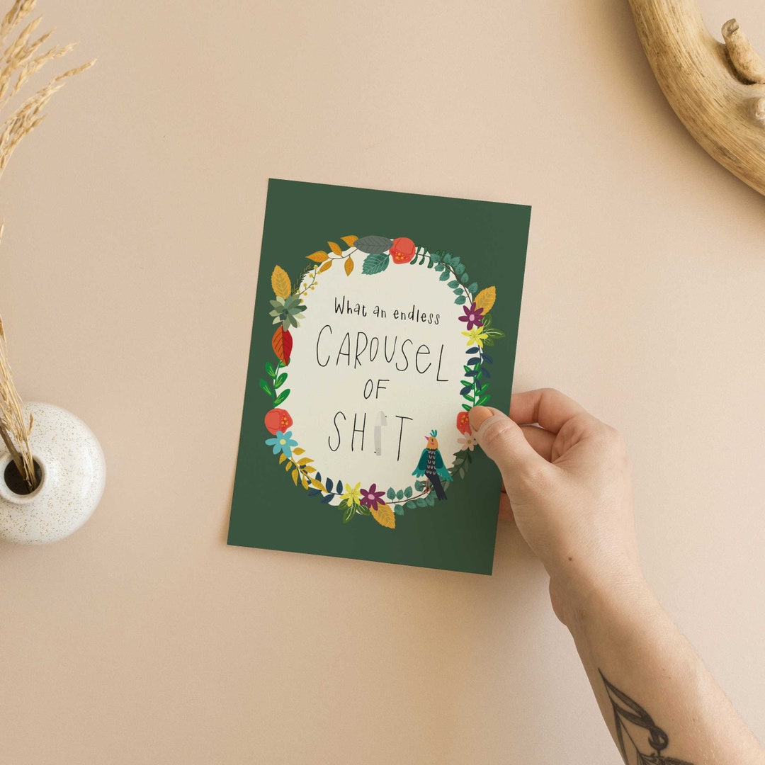 SET OF 10, Funny Sympathy Card, Just Because, Funny Holiday, "what an ...