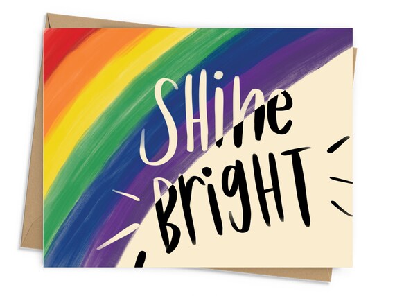 Shine Bright Card Pride Month Card shine Bright | Etsy