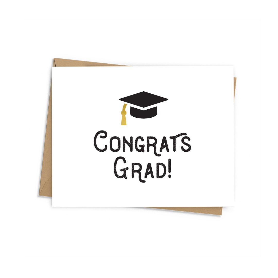 Graduation Card, congrats Grad, Congrats Grad Card, Graduation Card ...