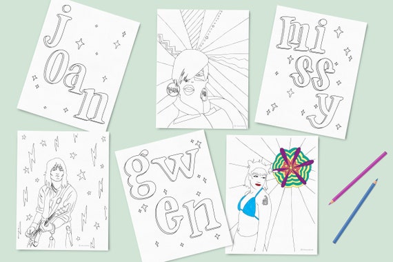Girl Rock Star Coloring Pages