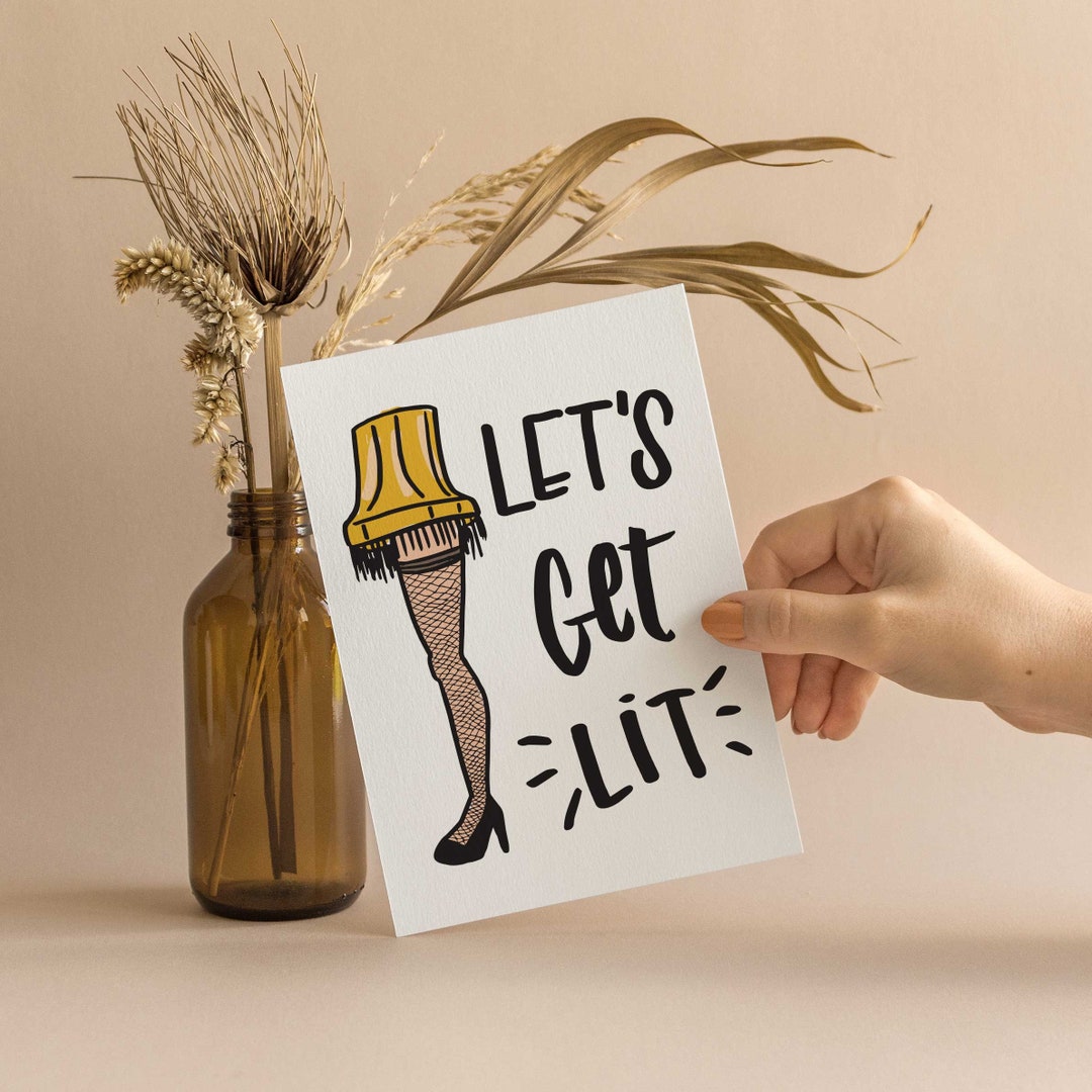 Leg Lamp Christmas Card Set: "let's Get Lit" Funny Holiday Cards (10 ...