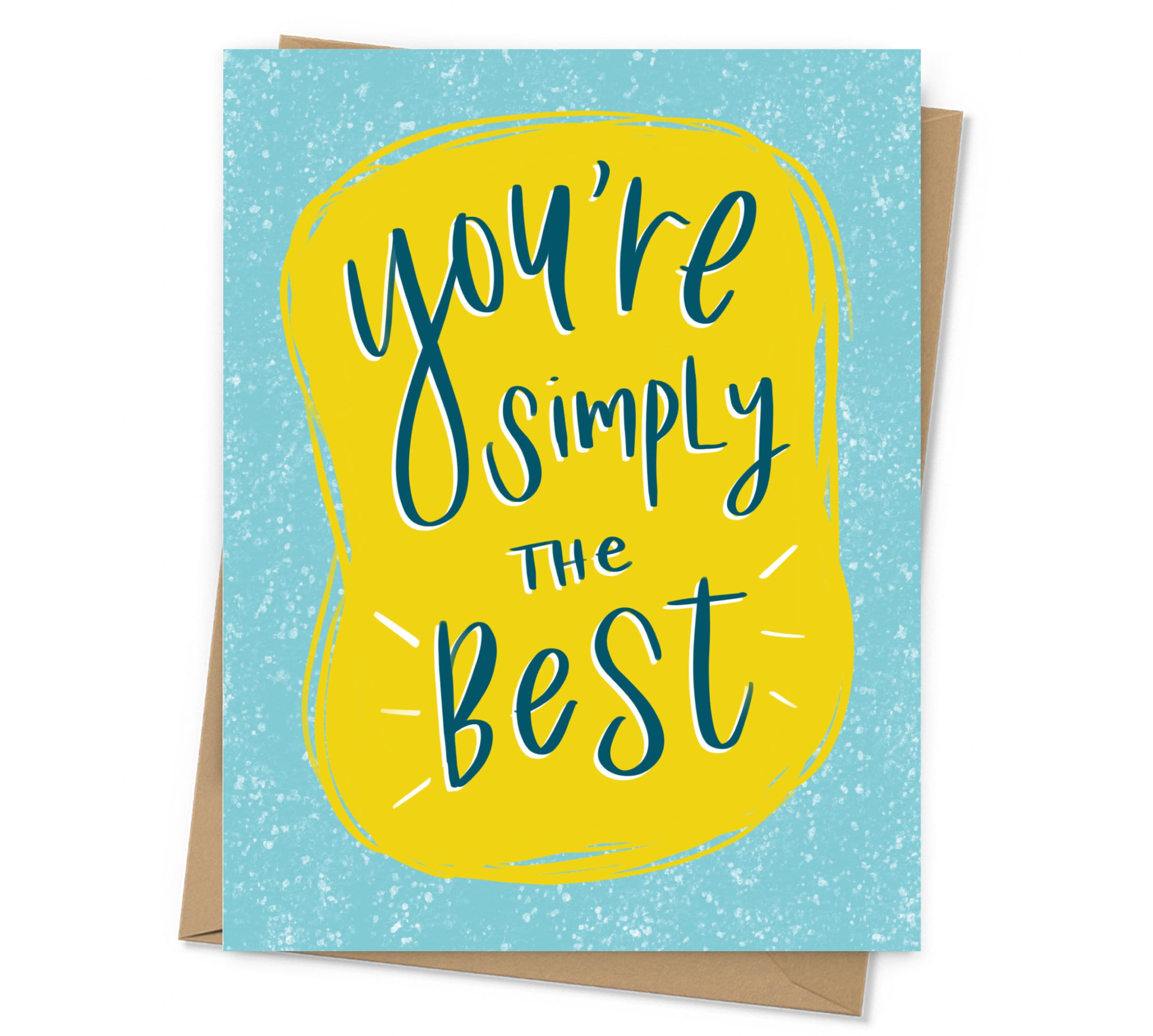 You're Simply The Best Card Thank You Card Encouragement | Etsy