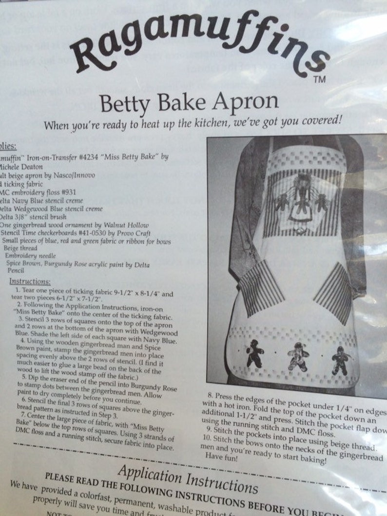 Vintage Raga Muffins Iron on Transfer. Cute Teddy Bear Iron on Called ...