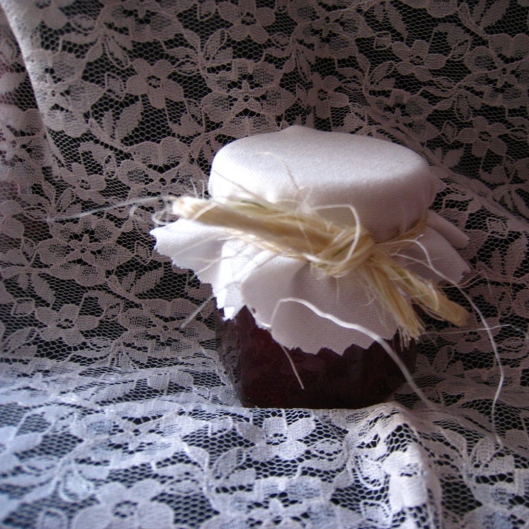 12 Pcs Muslin Fabric Jam Jar Covers With Hemp Twine Tie - Fabric Cloth ...