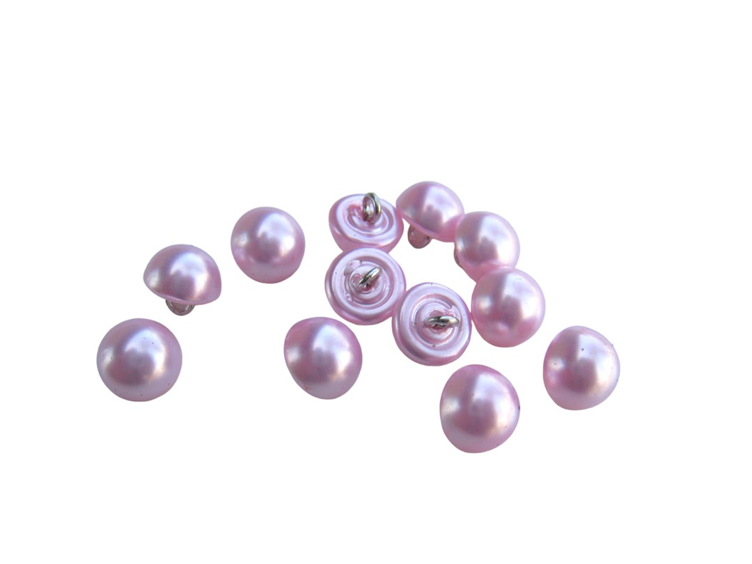 Baby Pink Pearl Buttons for Wedding Gown / Half Dome With a Metal Shank ...