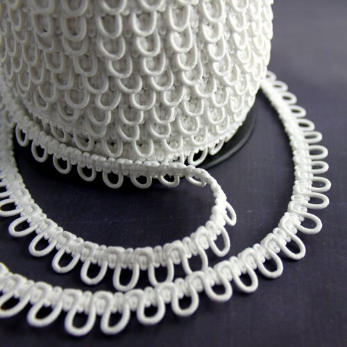 White Elastic Bridal Button Loops - Etsy