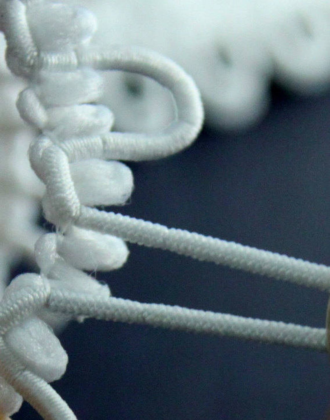 1 Yard White Elastic Bridal Button Loops - Etsy