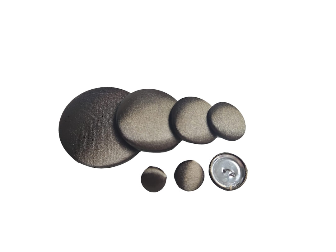 Olive Green Silk Satin Buttons With a Shank - Elegant Handmade Touch ...