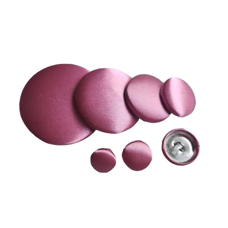 Pink Rose Silk Buttons - Etsy