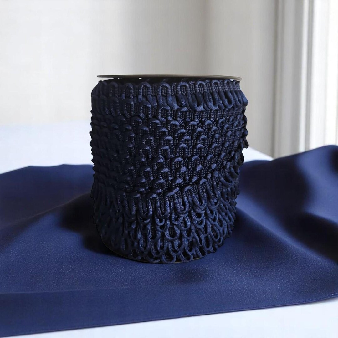 Navy Blue Satin Button Loops, Non-elastic Trim for Corset Closure ...