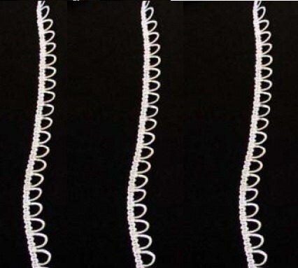 White Elastic Bridal Button Loops - Etsy