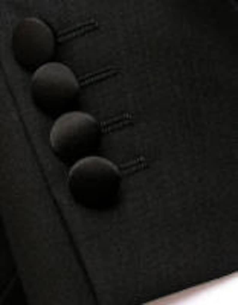 Silk Satin Tuxedo Buttons in Your Color Choice of Black, Navy, White ...