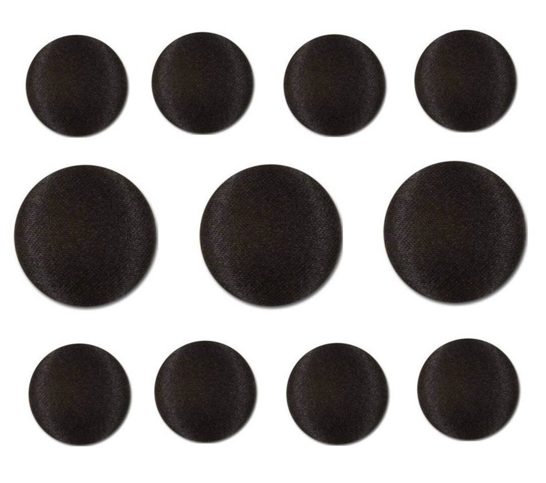 Black Satin Tuxedo Button Sets 3 Large 8 Small - Etsy