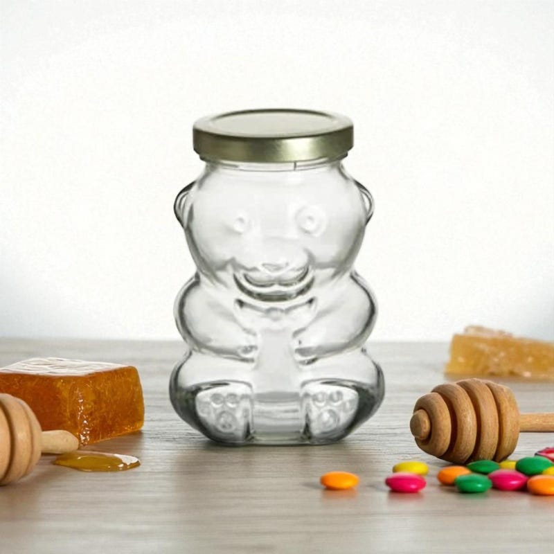 Glass Bear Jar - Etsy
