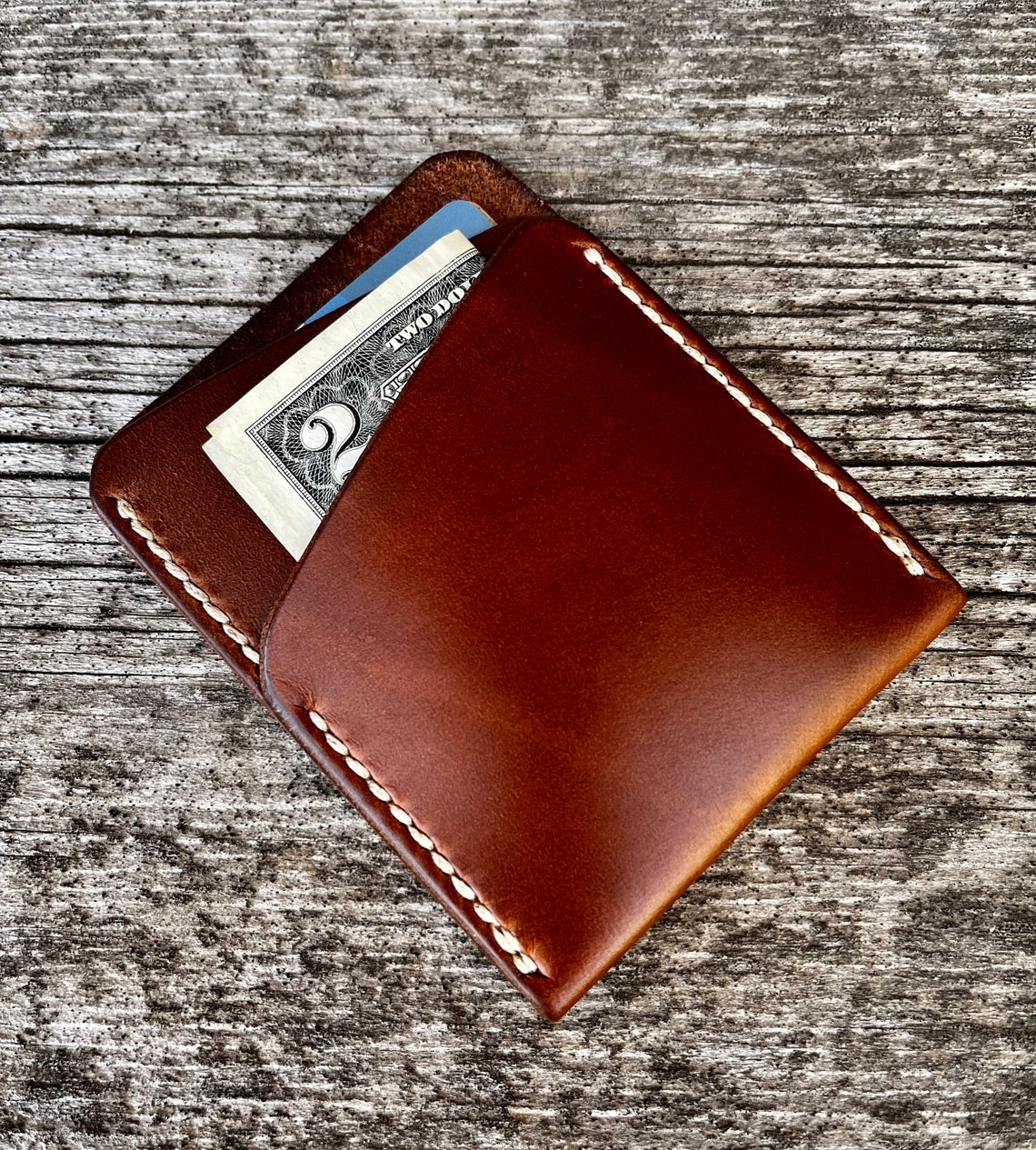 Monedero minimalista Monedero de bolsillo delantero Monedero - Etsy España