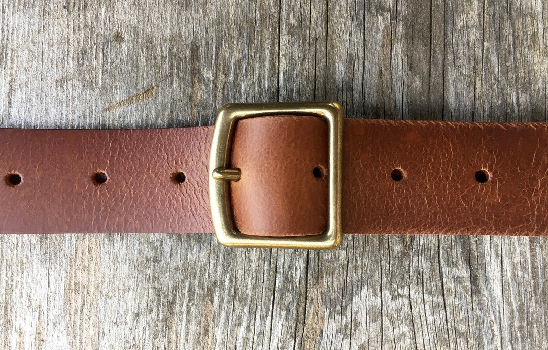 Simple Light Brown Leather Belt Light Brown Leather Work Belt Full ...
