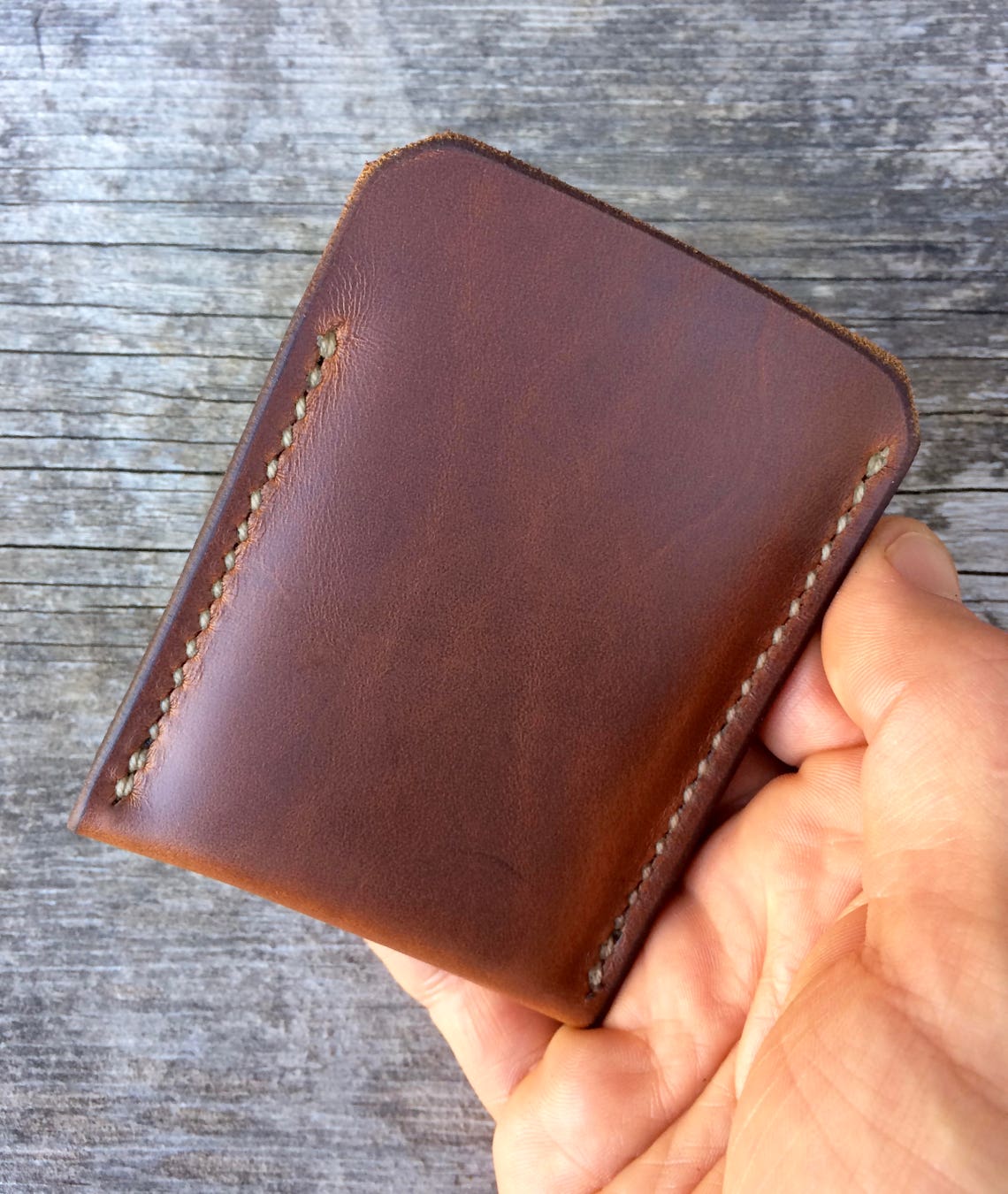 Minimalist wallet Front pocket wallet Thin leather wallet Mens | Etsy