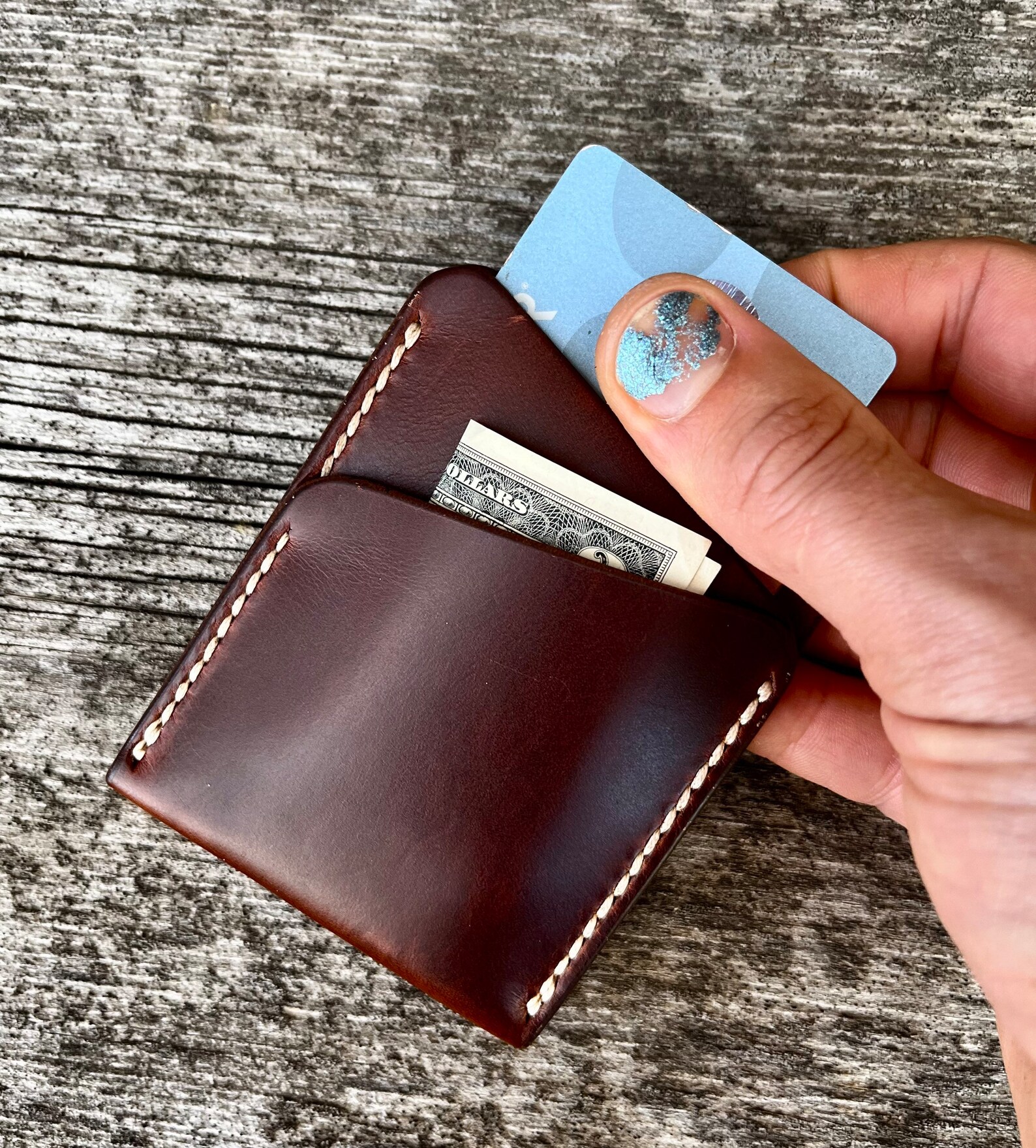 Front Pocket Wallet Thin Leather Wallet Mens Thin Wallet Slim - Etsy