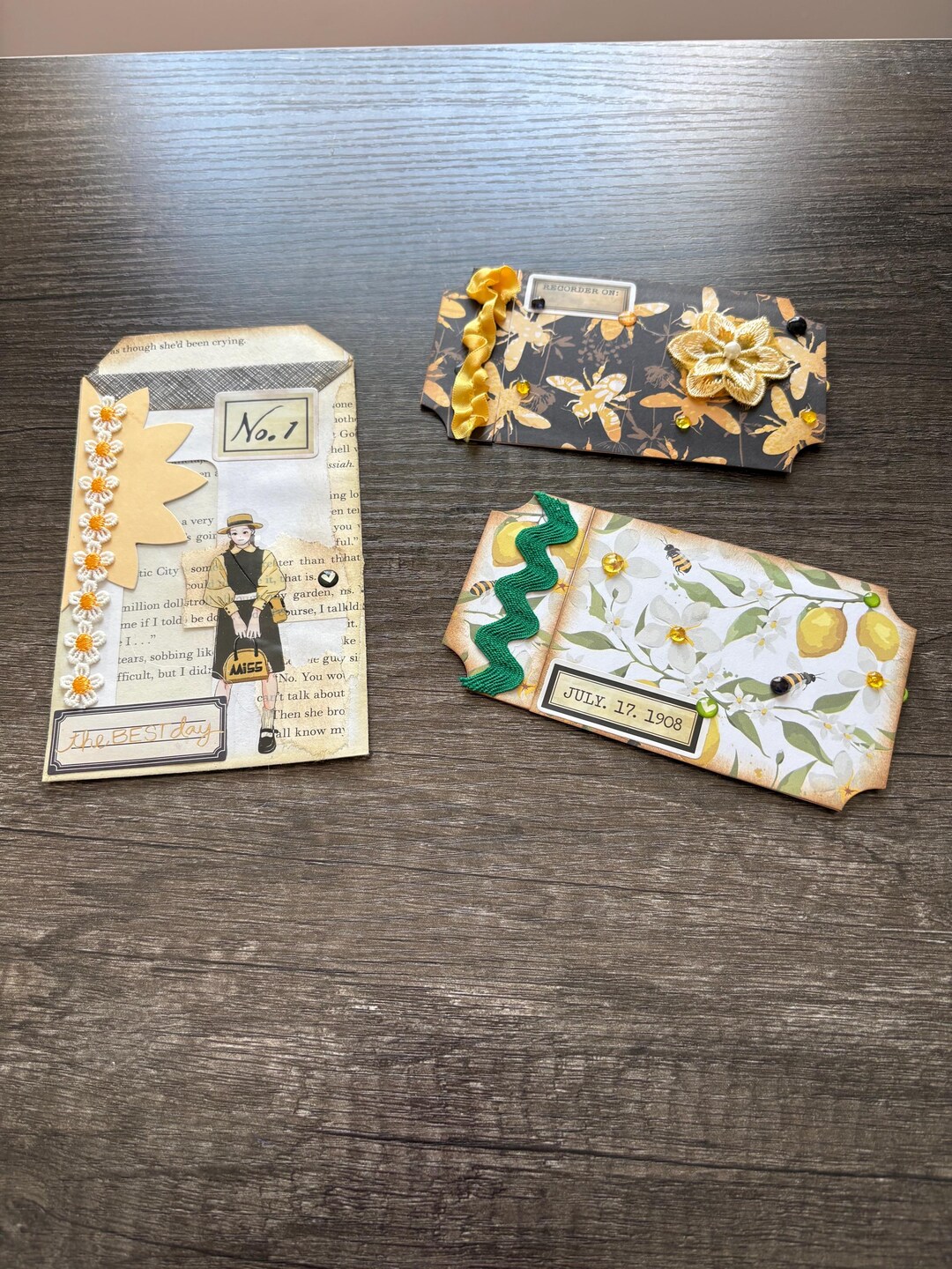 Altered and Recycled Junk Mail Envelope With Two Clip on Journaling ...