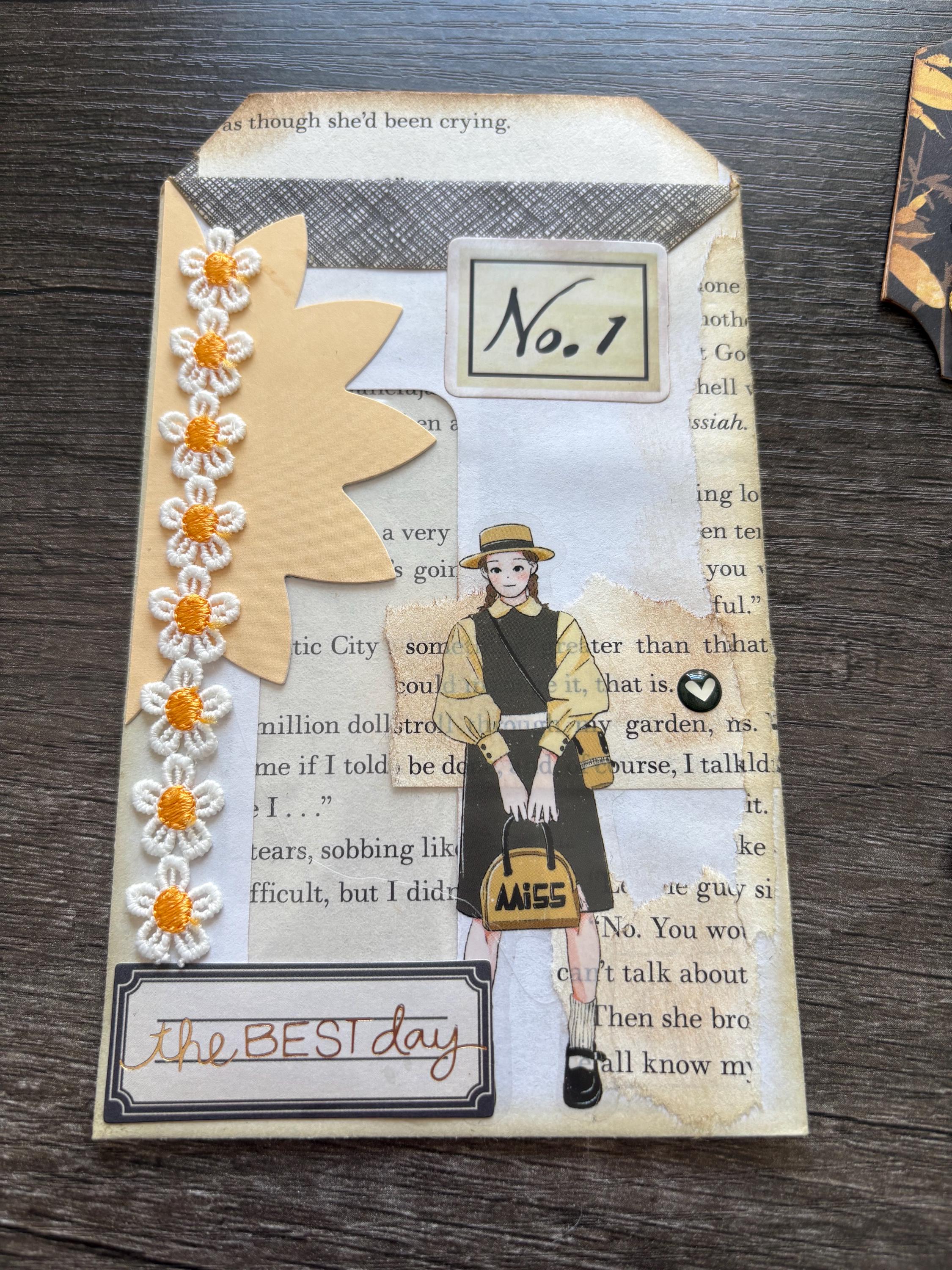 Altered and Recycled Junk Mail Envelope With Two Clip on Journaling ...