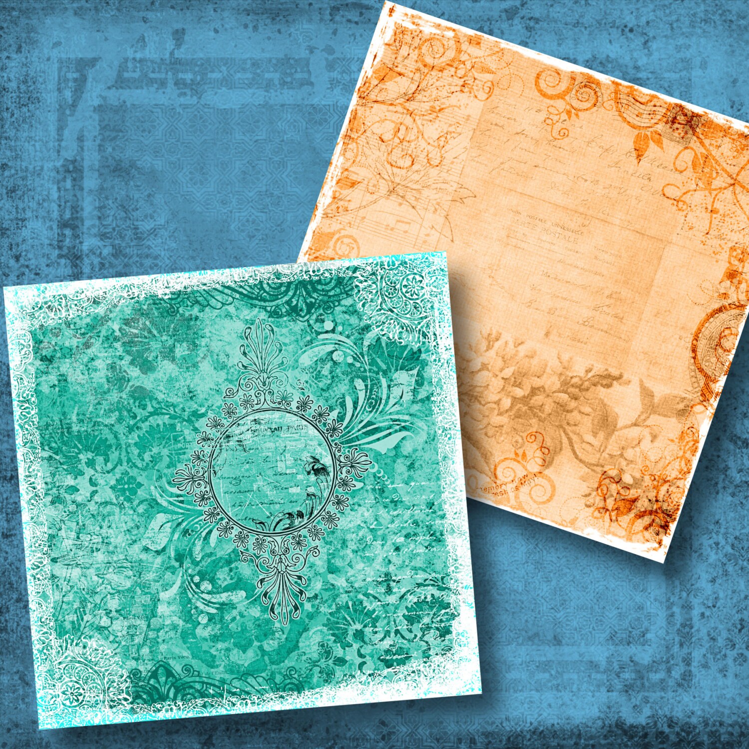 Recollections 12 Digital Scrapbook Papers 12x12inch - Etsy