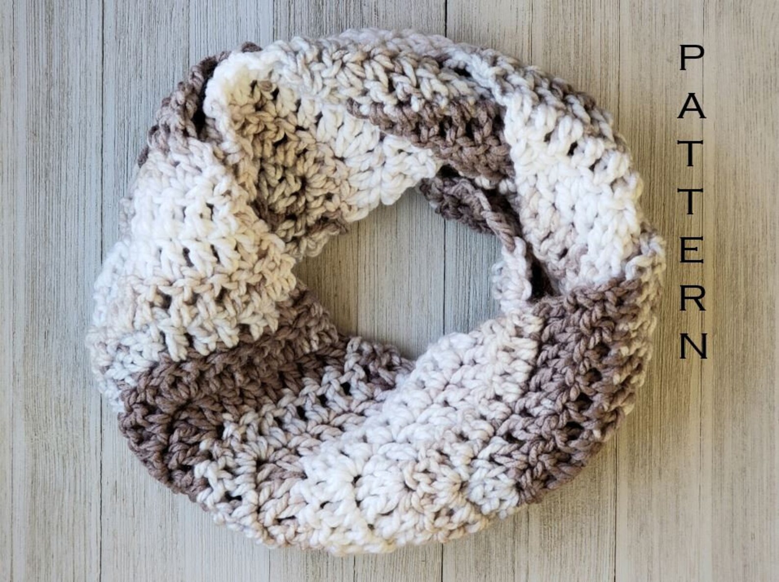 Crochet Infinity Scarf PATTERN Quick Chevron Infinity Scarf | Etsy