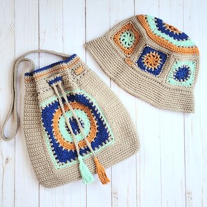 Crochet Bag PATTERN - Reel Time Drawstring Bag - Crochet Drawstring Bag ...