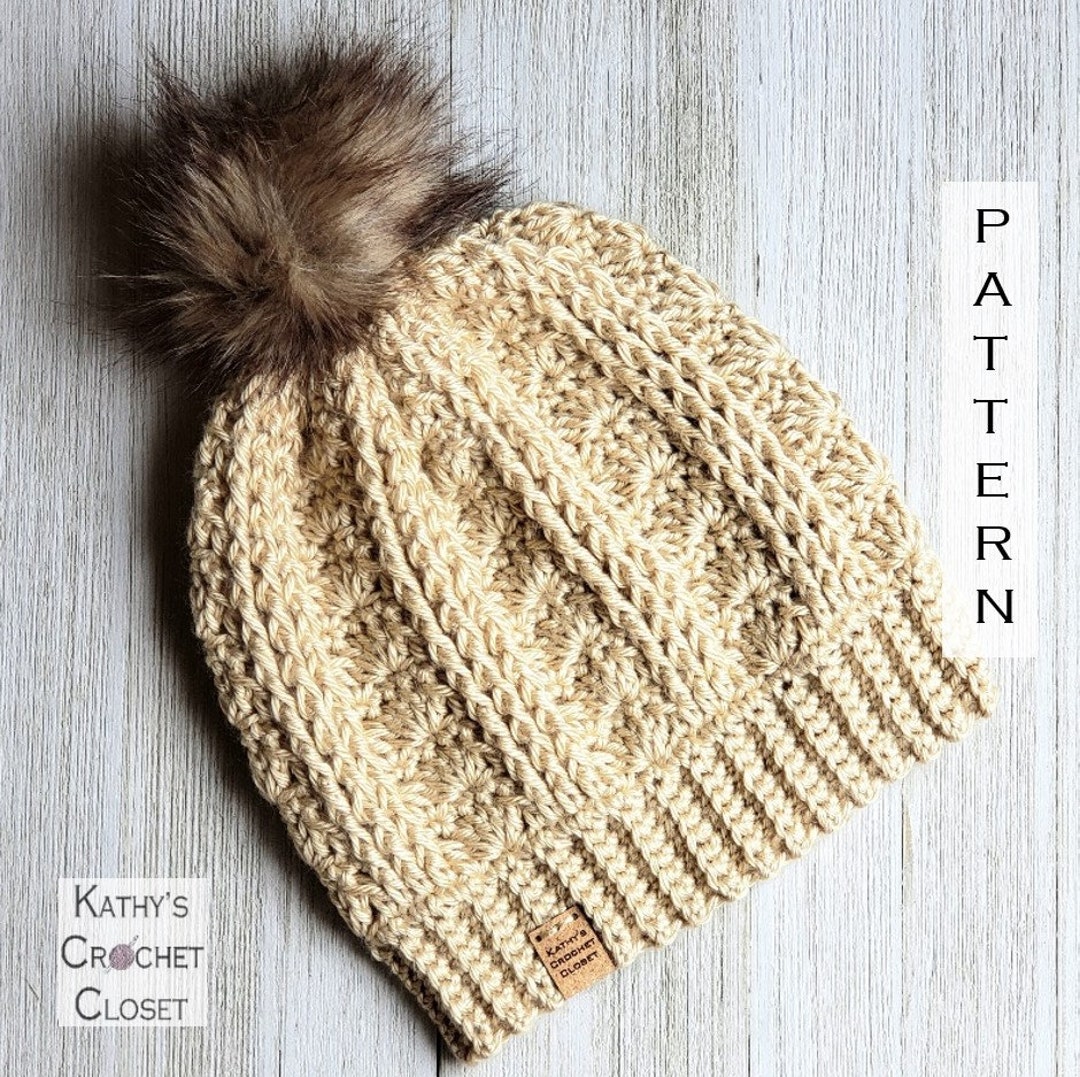 Crochet Beanie PATTERN Cable Shell Beanie Crochet Hat - Etsy