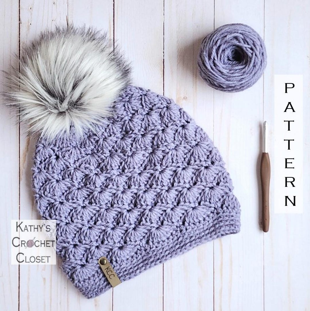 Crochet Beanie PATTERN - Wavy Shells Beanie - Crochet Hat Pattern - DIY ...
