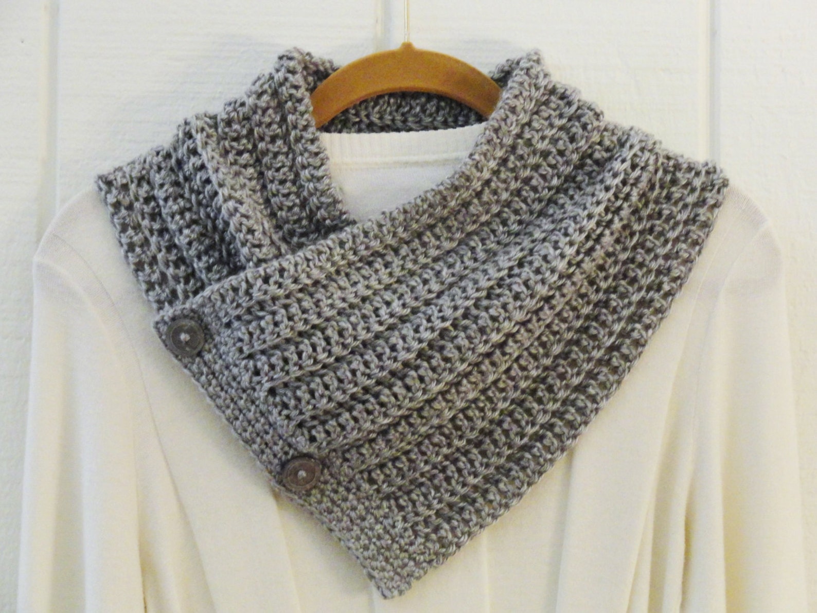 Crochet Scarf PATTERN Beehive Button Cowl Button Scarf - Etsy