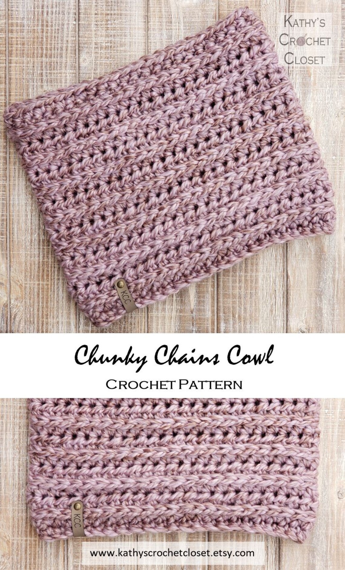 Crochet PATTERN Chunky Chains Cowl Easy Crochet Cowl - Etsy