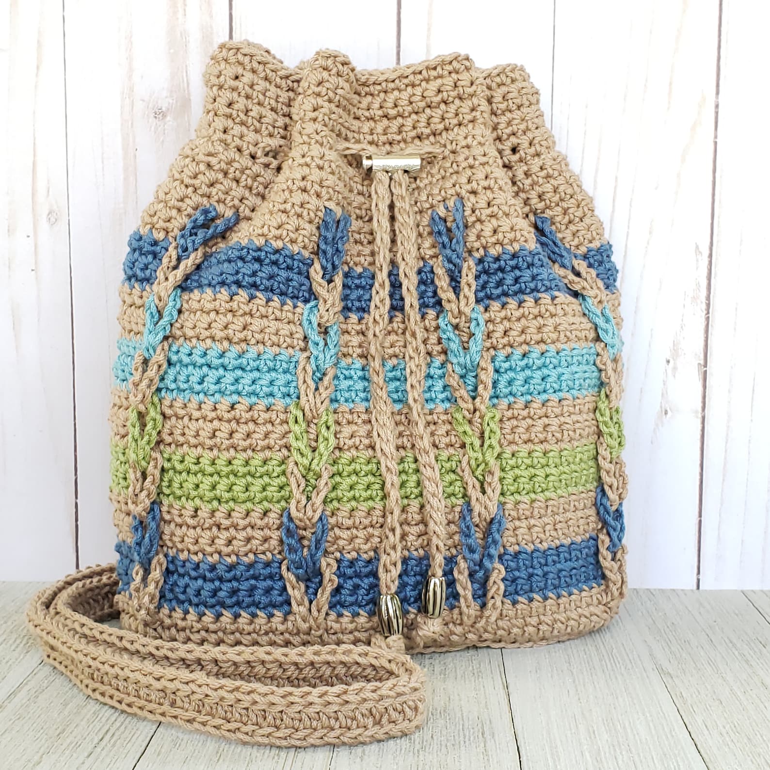 Crochet Bag PATTERN Chain Stripes Drawstring Bag DIY - Etsy