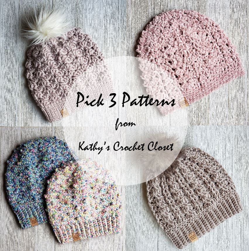 Crochet Pattern Bundle Pick 3 Patterns Choose Three - Etsy